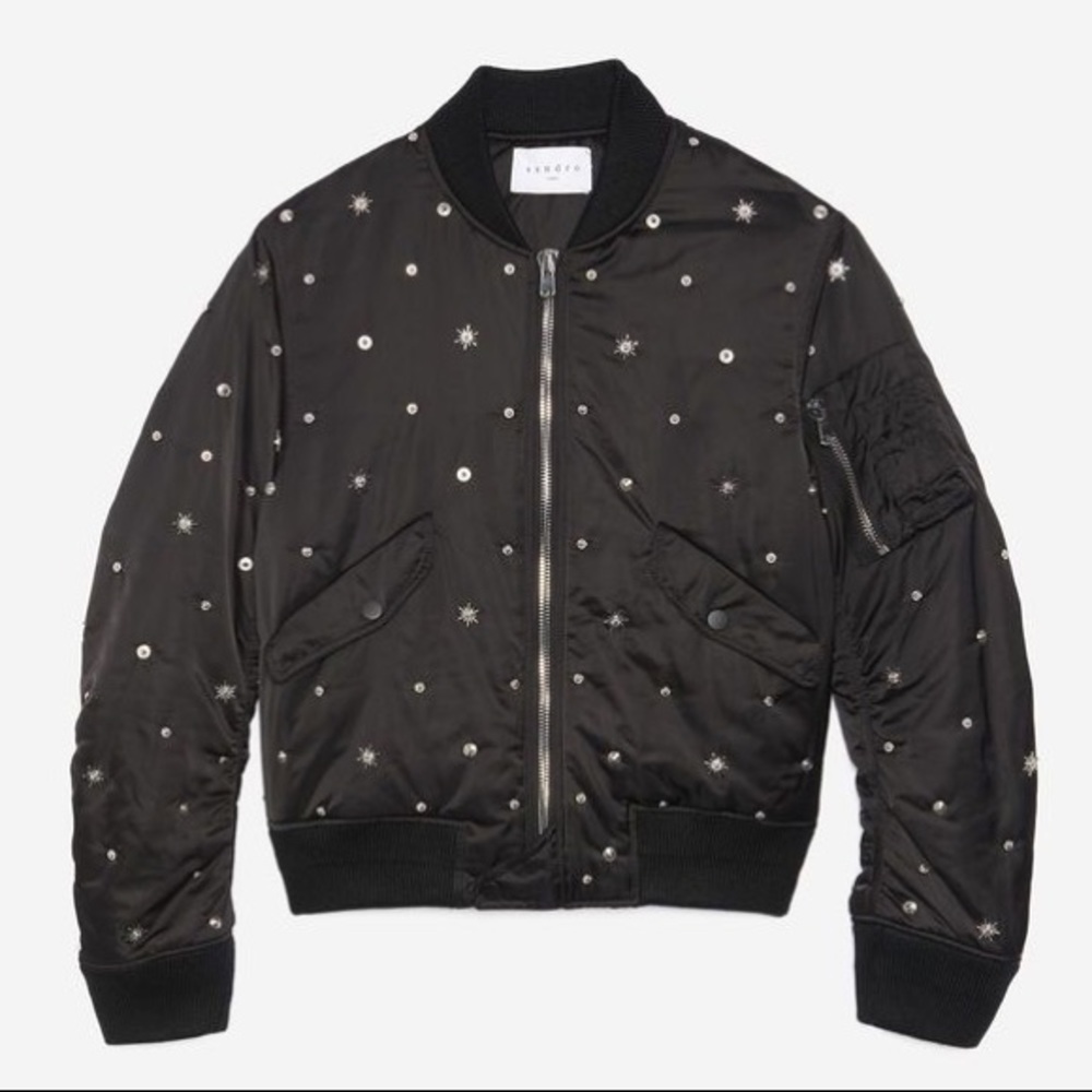 Sandro Star Studded Bomber - Gem